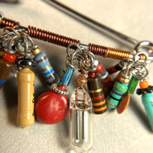 Festive Electronic Pin - Geek Chic Pin - Techie Jewelry - Engineer Gift ...
