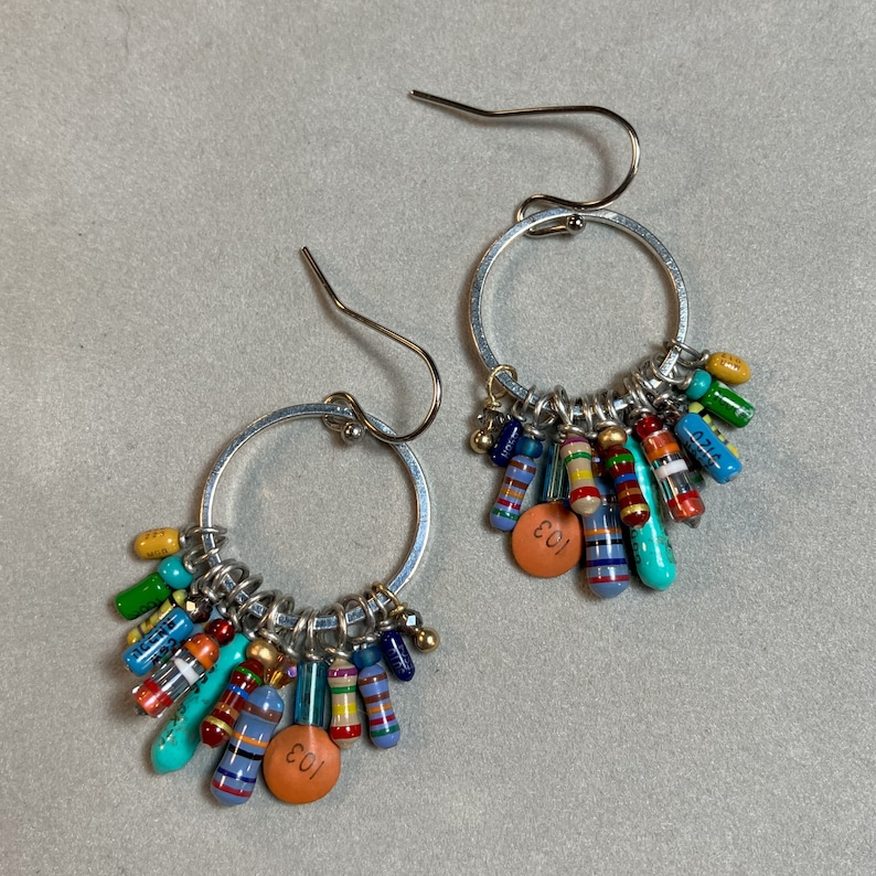 Resistor Dangle Earrings: Upcycled Techie Geek Jewelry - Etsy