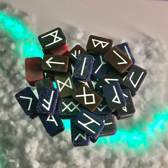 Customizable Resin Rune Tiles | Etsy