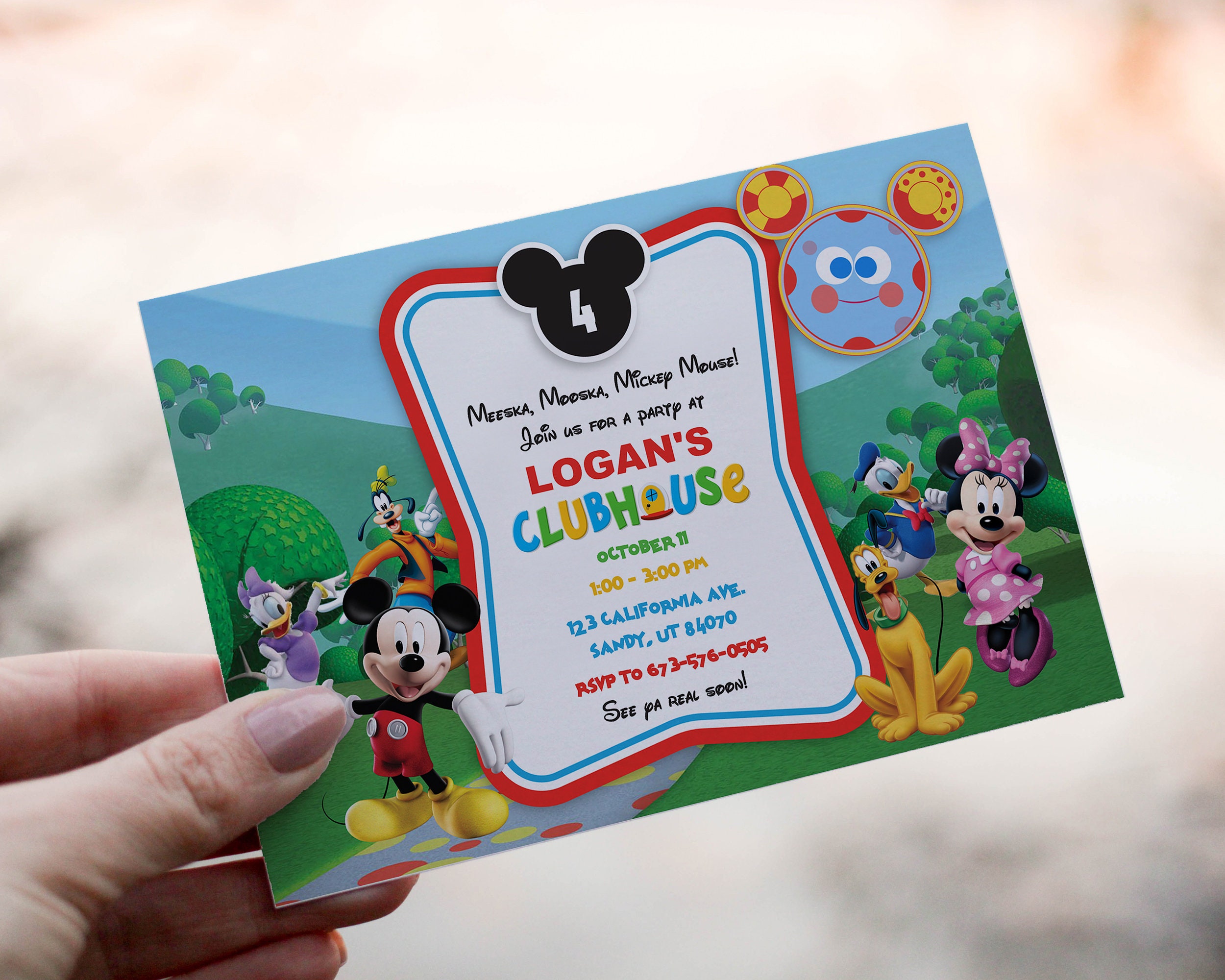 Mickey Mouse Clubhouse 3rd Birthday Invitations