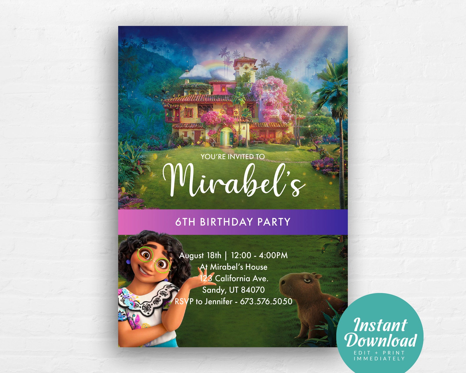 Encanto Birthday Invitation, Encanto Invite, Encanto Invitation ...
