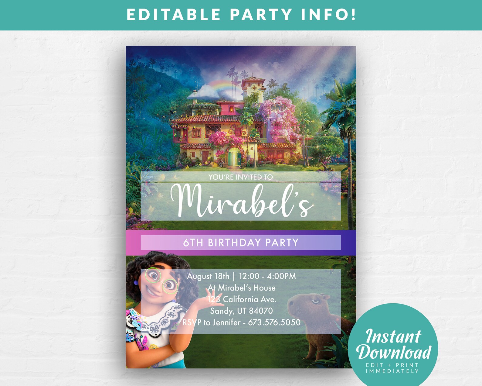 Encanto Birthday Invitation, Encanto Invite, Encanto Invitation ...