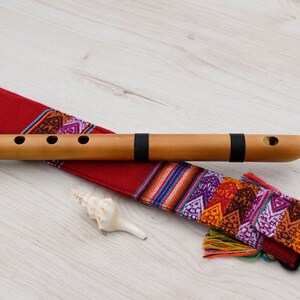 Bamboo Flute With Case ~ Pincullo Key in G - Etsy