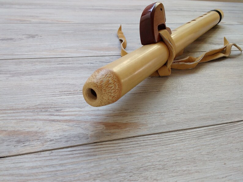 Native American Style Flute of Bamboo With Case Key in A | Etsy