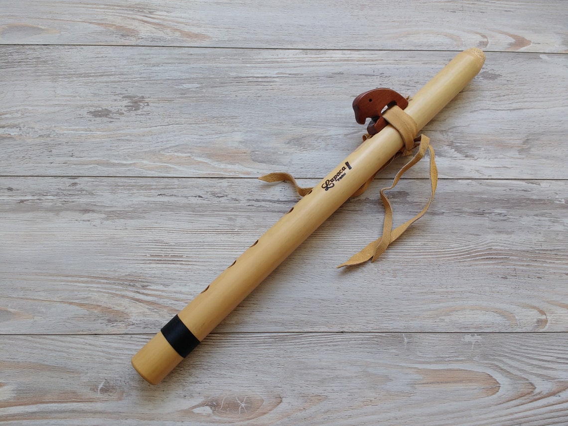 Native American Style Flute of Bamboo With Case Key in A | Etsy