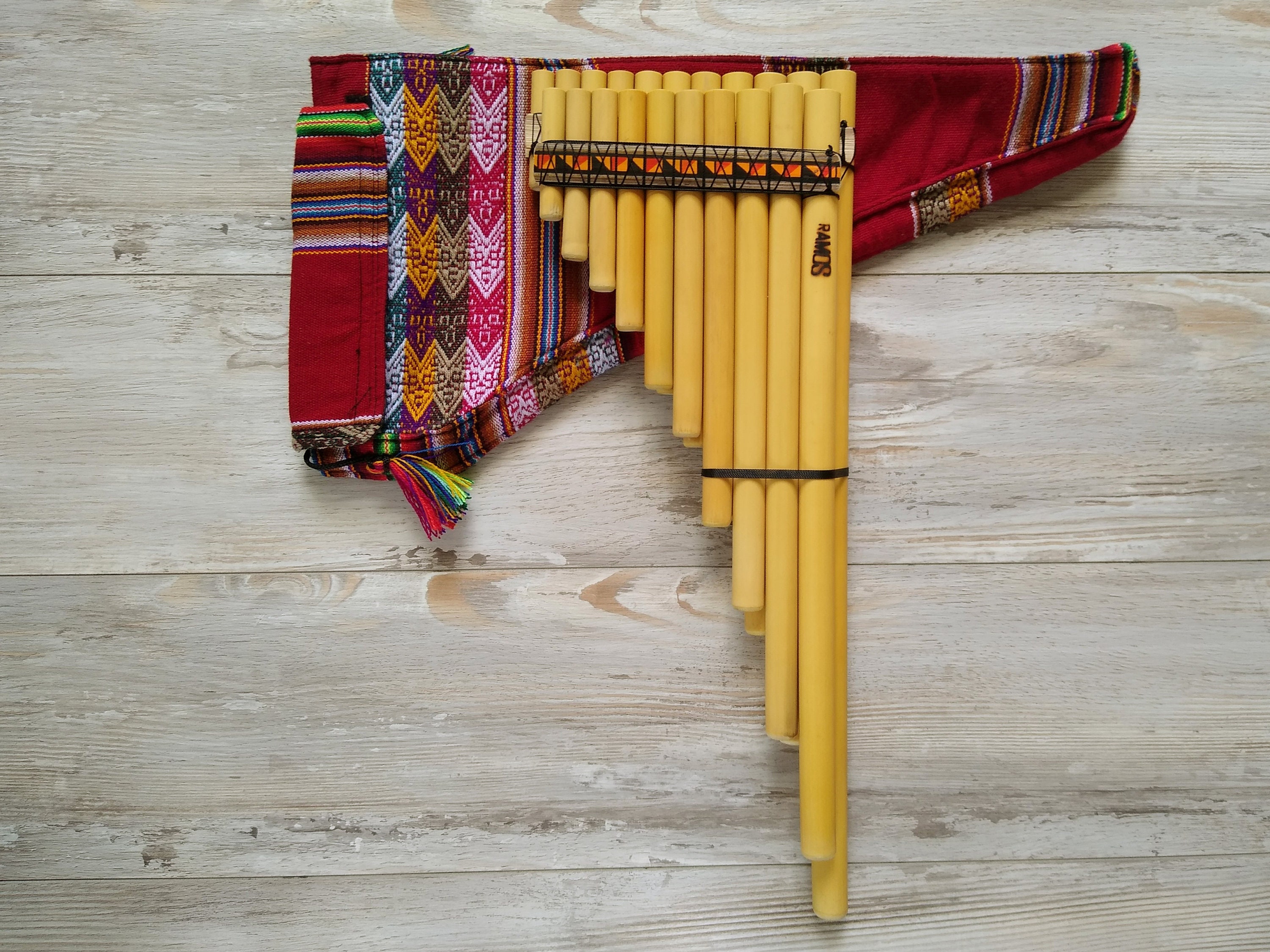 Zampoña Flute Marimacha Panpipe with case | Etsy