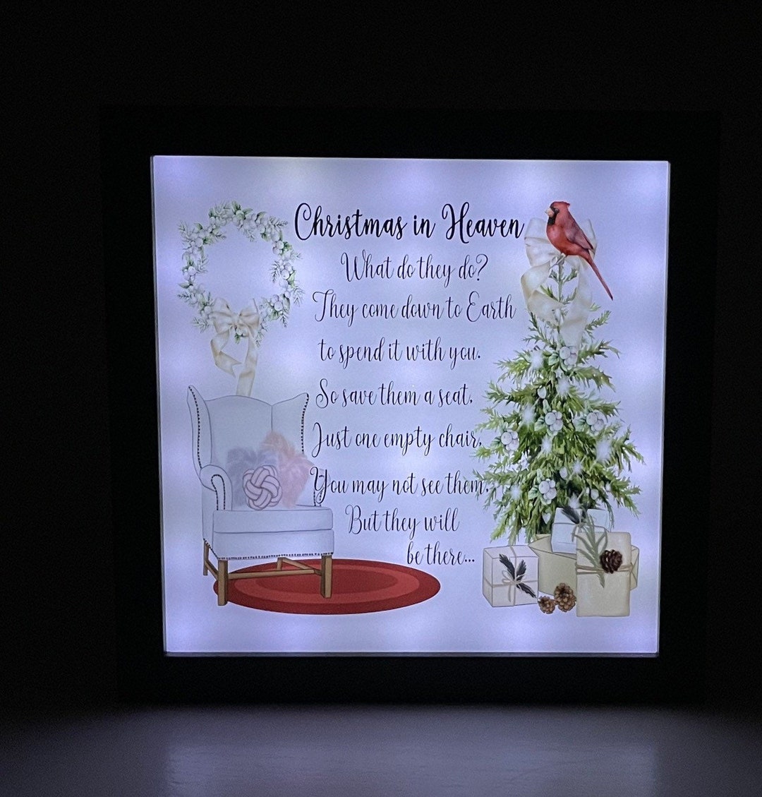 Christmas in Heaven Light-up Shadow Box, Christmas Home Decor ...