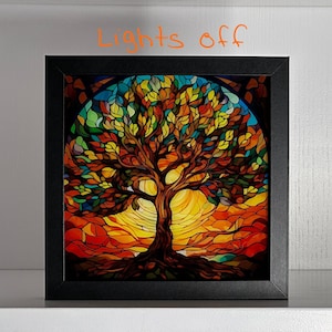Illuminated Fall Decor, Tree of Life Light up Wall Decor, Halloween ...