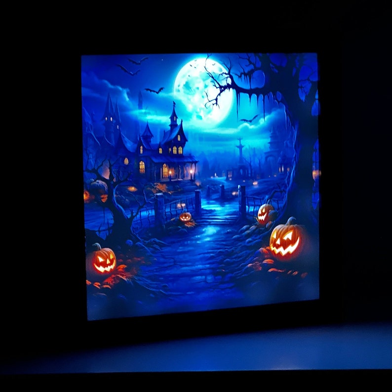 Light up Halloween Decor, Halloween Decor, Haunted Spooky Night Scene ...