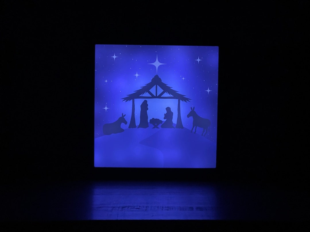 Nativity Scene Light up Shadow Box: Christmas Decoration - Etsy