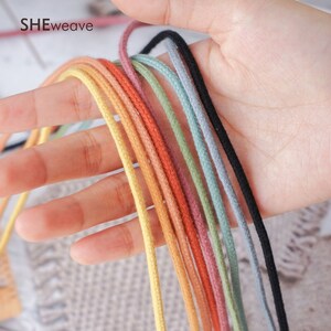 Macrame Cord 3mm,cotton Macrame Rope,3mm×100m(109yard) Braided Rope for ...