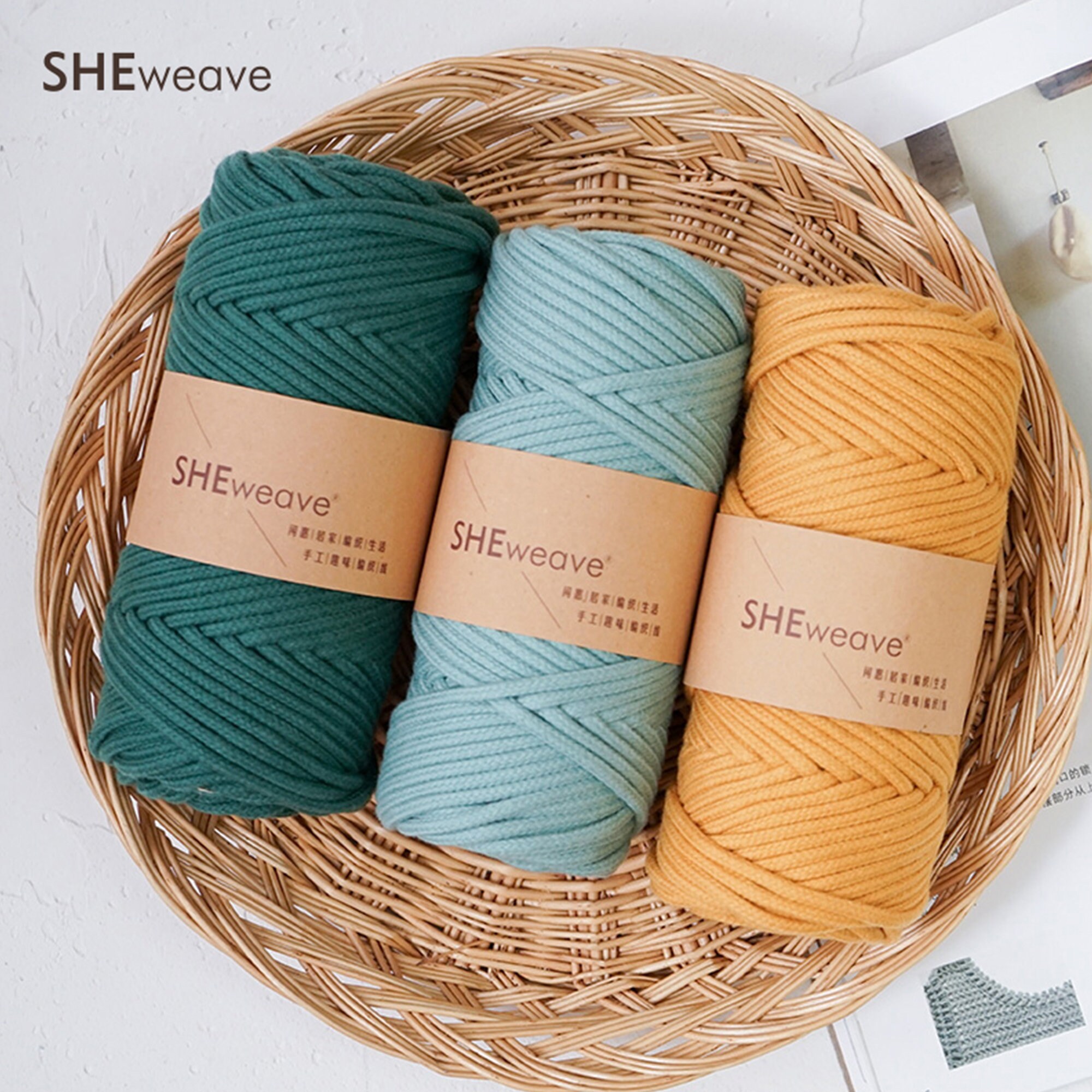 Macrame Cord 4mmcotton Macrame Rope4mm50m54yard Braided | Etsy