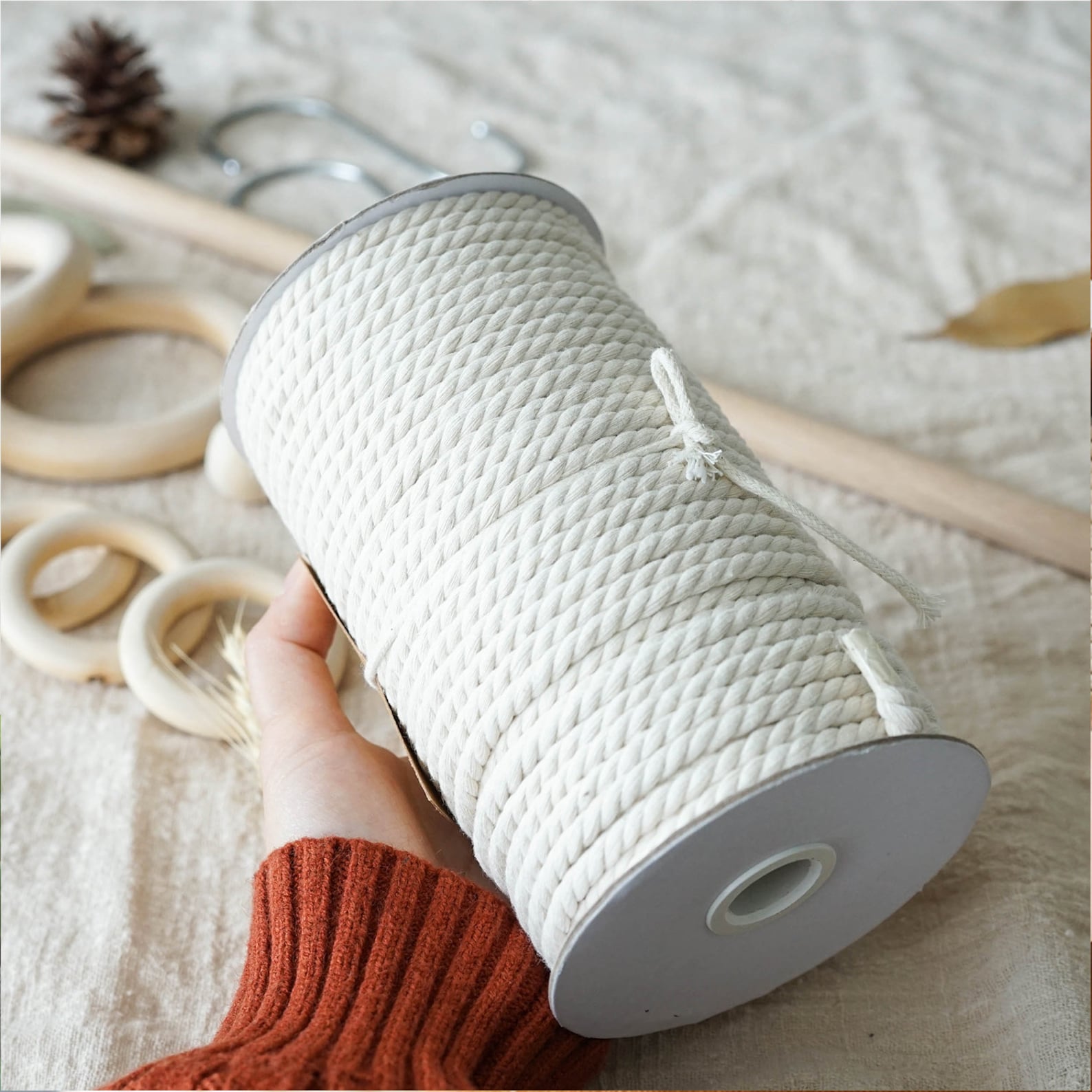 5mm Macrame Cordabout 54yards Natural Cotton Macrame Rope for - Etsy UK