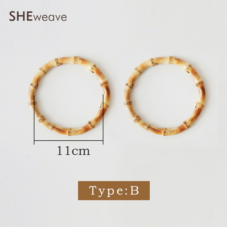 Round shape Bamboo Handle for Handmade Handbag DIY Tote Purse | Etsy