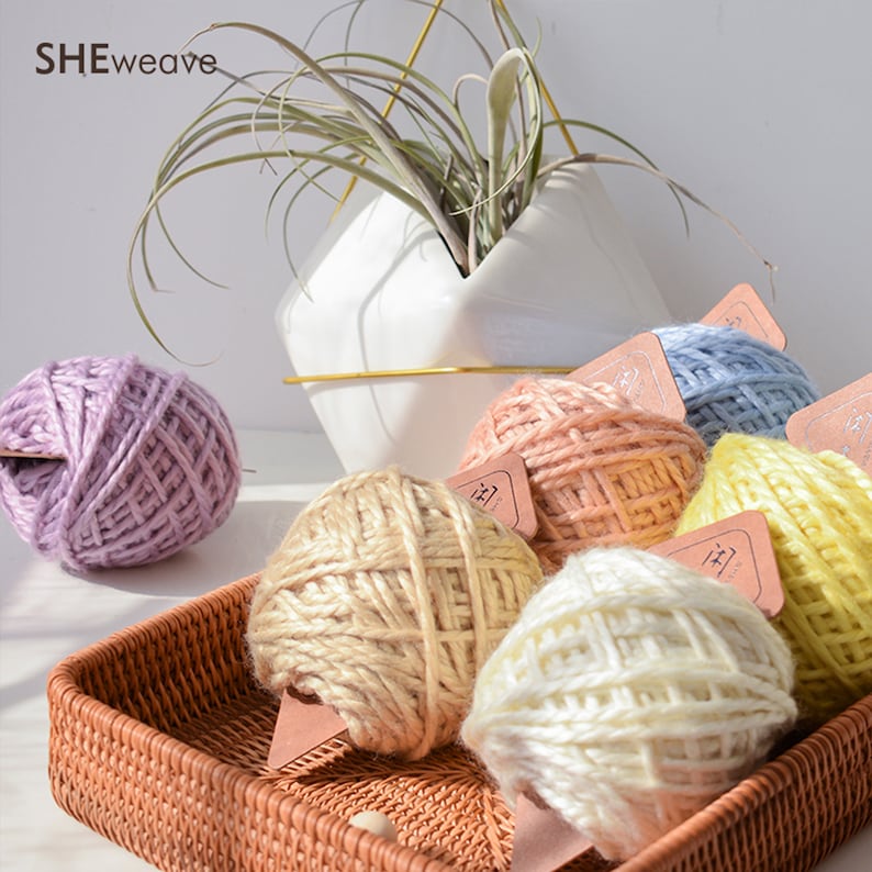 100g/ball Tapestry Weaving Yarn Soft Medium-roving Wool Yarn for DIY ...