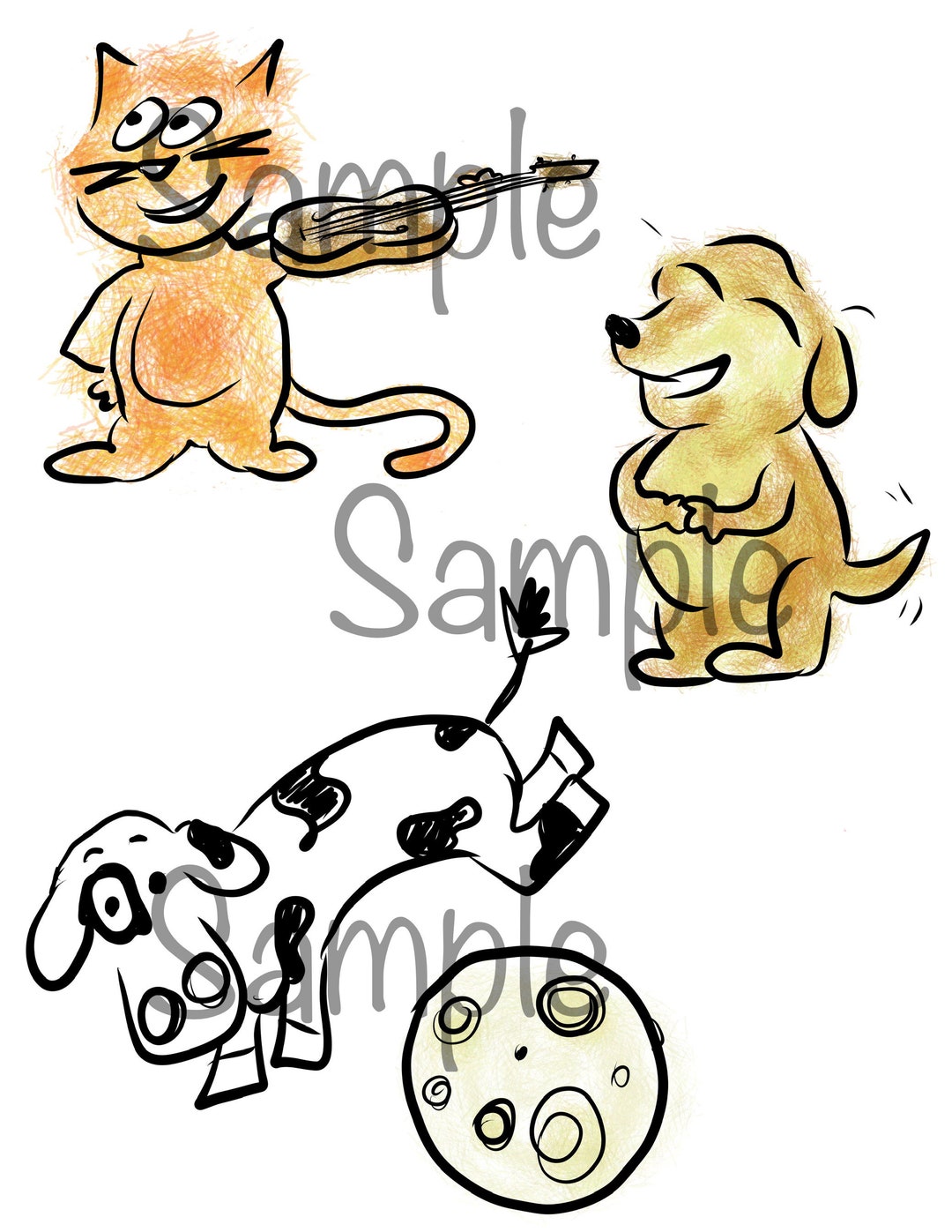 Storytelling/ Stick-puppet Images: Hey Diddle Diddle! - Etsy