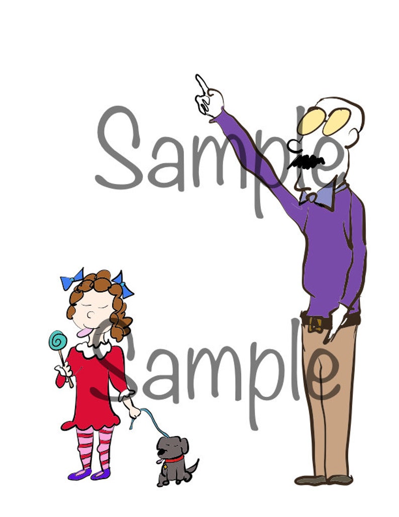 Storytelling/stick-puppet Images- Man, Girl, Dog - Etsy