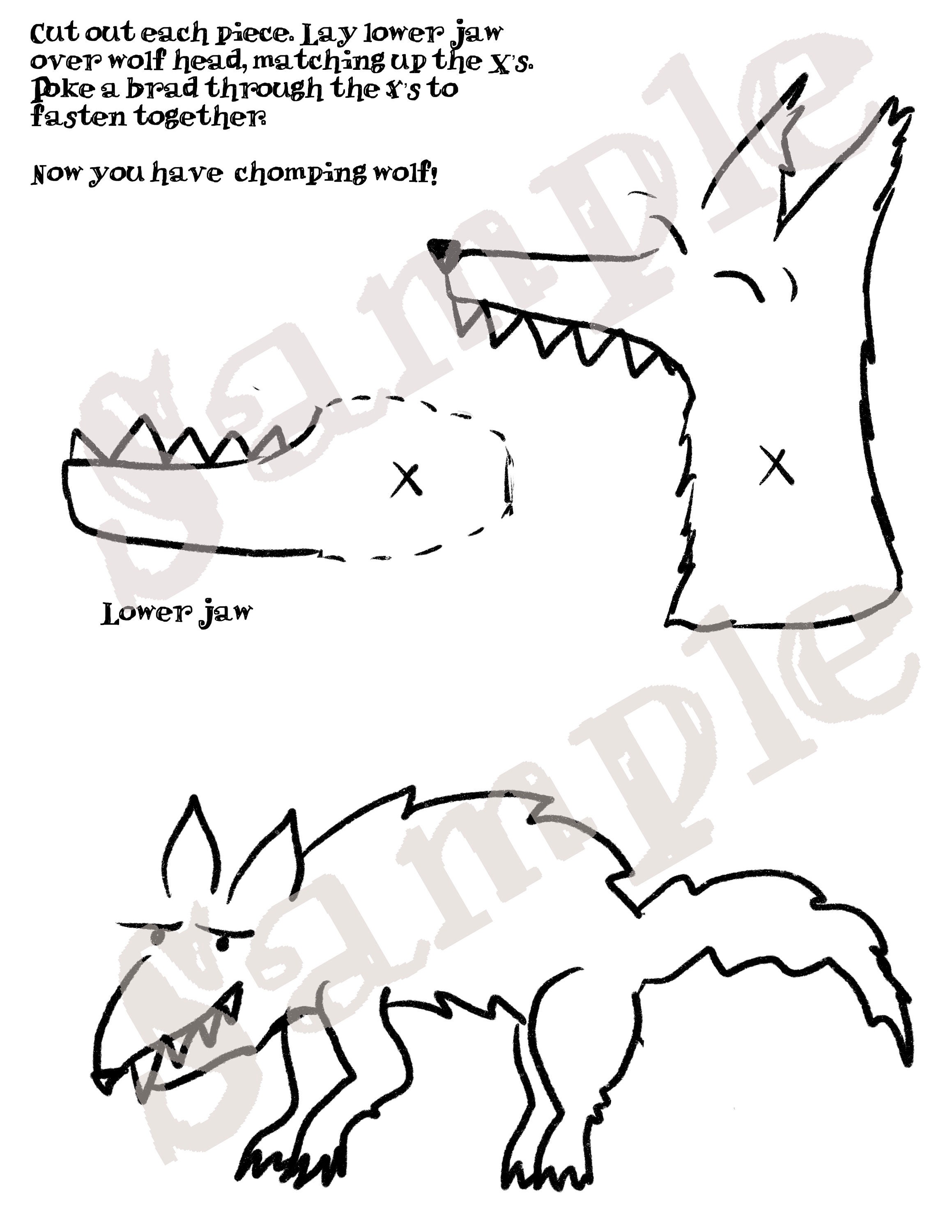 Storytelling/stick Puppets/coloring Sheets: 3 Pigs - Etsy