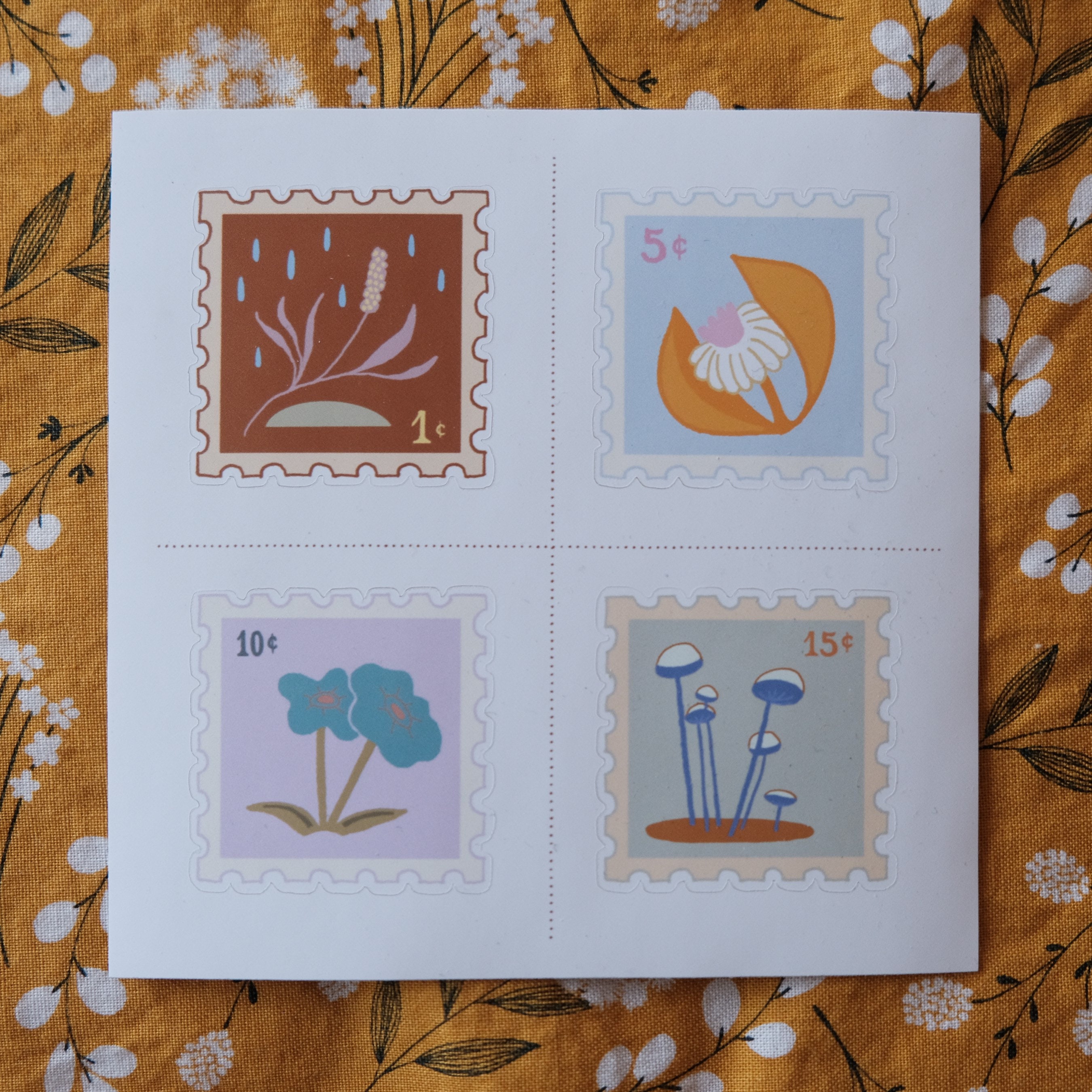 Postage Stamp Sticker Set 01 - Etsy