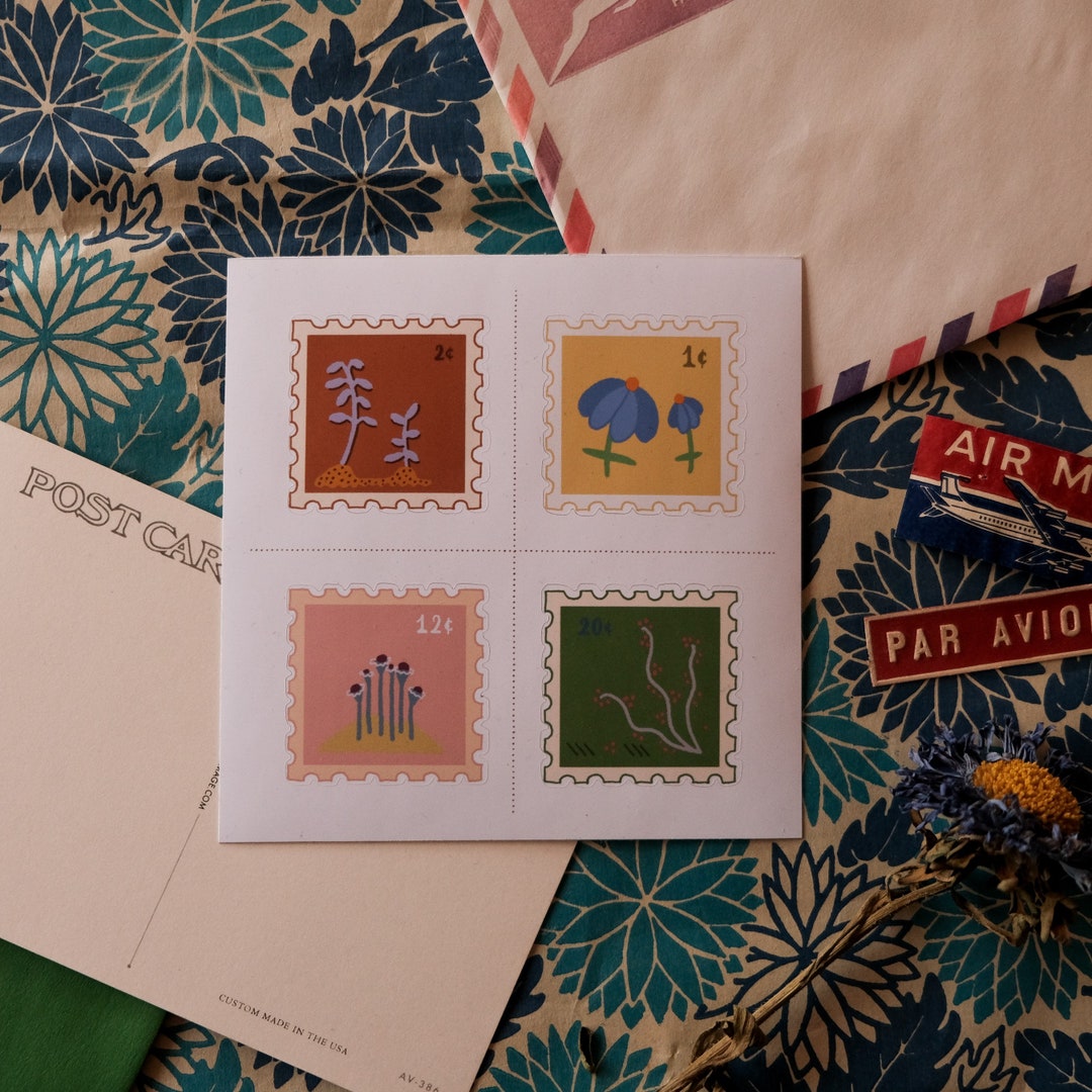 Postage Stamp Sticker Set 02 - Etsy