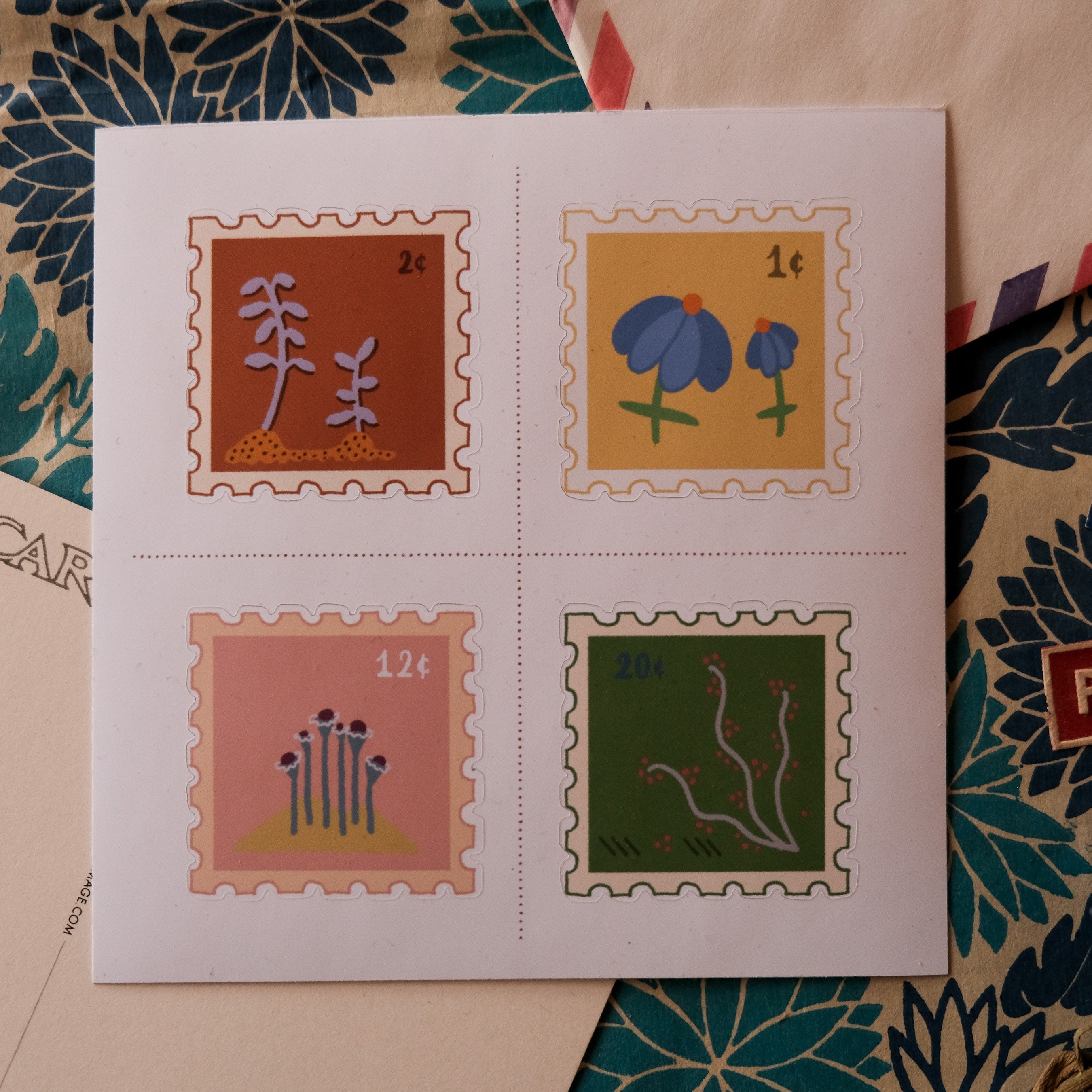 Postage Stamp Sticker Set 02 - Etsy