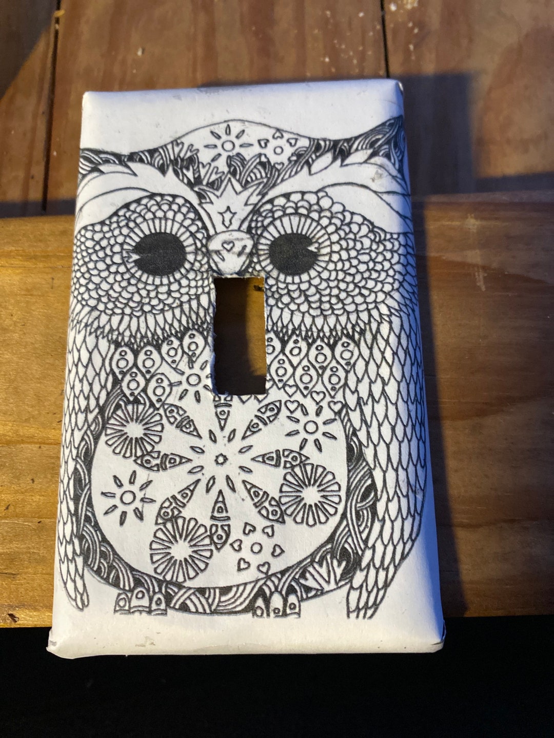 Owl Doodle Design Light Switch - Etsy