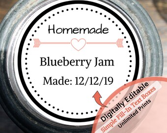 Homemade Jam Labels - Etsy