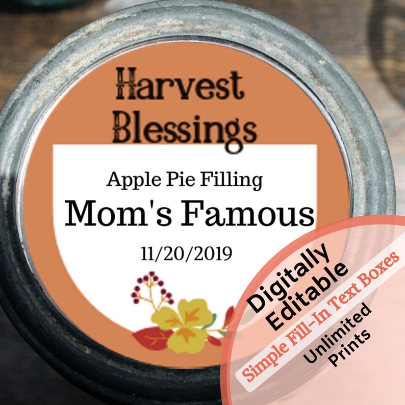 Homemade Food Printable Editable Custom Round Stickers for - Etsy