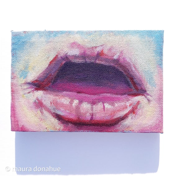Drawing Of Small Pink Lips