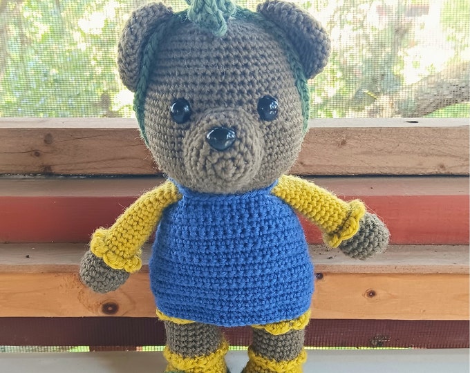 Cottage Teddy Bear Plushie / Handmade Stuffed Animals / Cottagecore ...