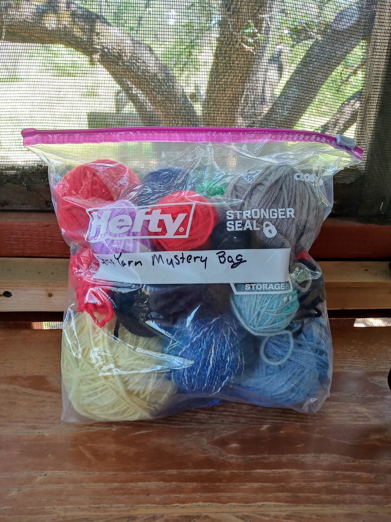 Scrap Yarn Mystery Bag: Recycled Yarn Bundle for Craft Projects - Etsy