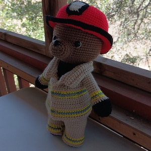Fireman Teddy Bear / Fire Fighting Teddy Bear Toy - Etsy