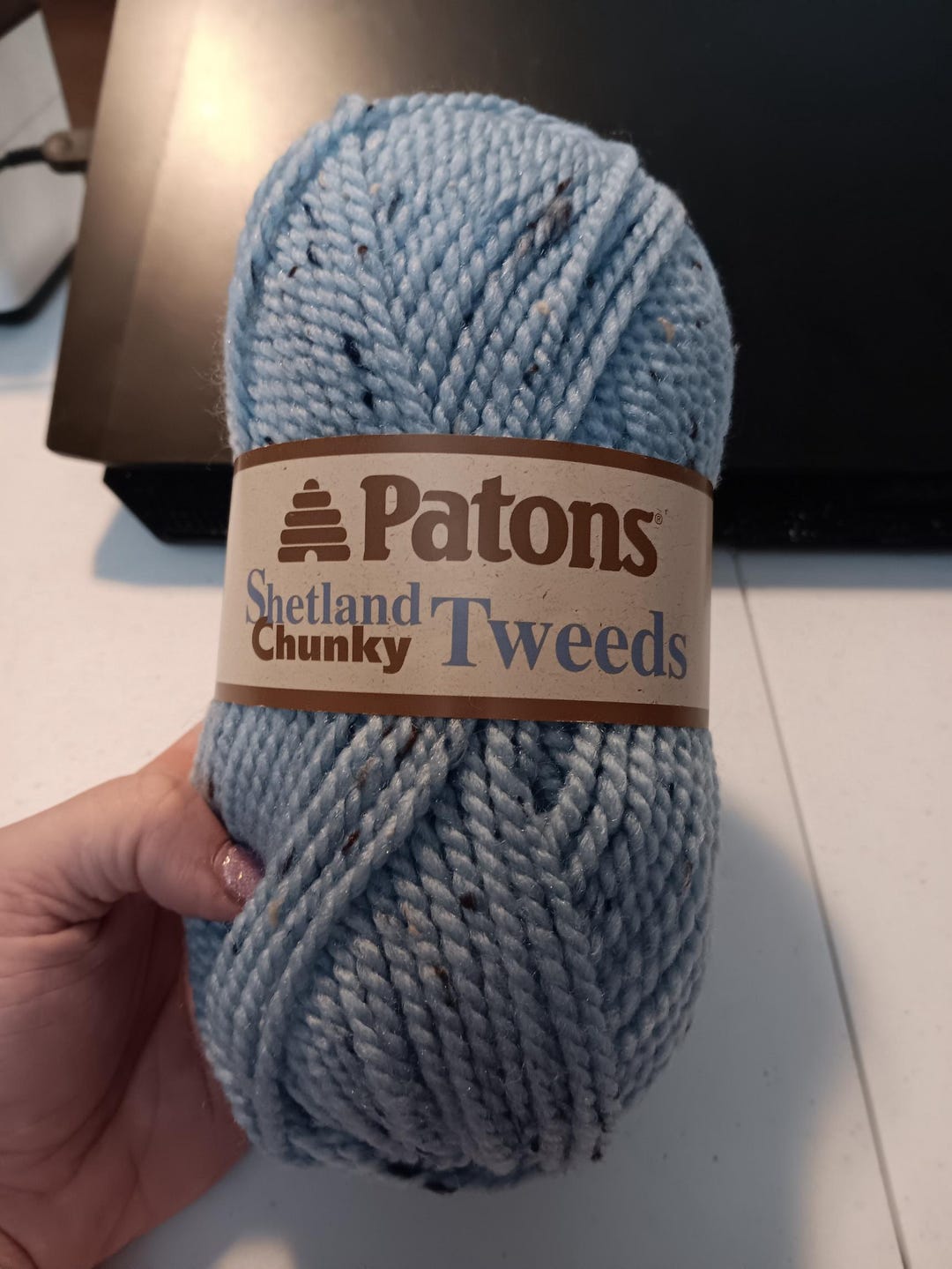 Patons Shetlands Chunky Tweeds Yarn - Sea Ice - Etsy