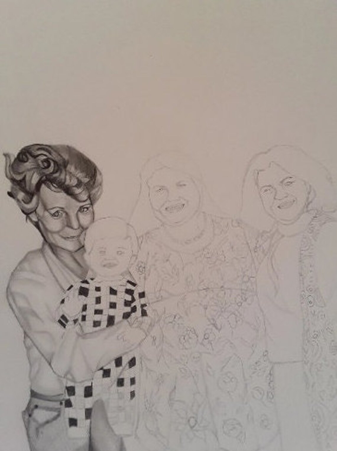 Deceased Loved One to Photo, Hand Drawn Portrait, Family Gift Idea - Etsy