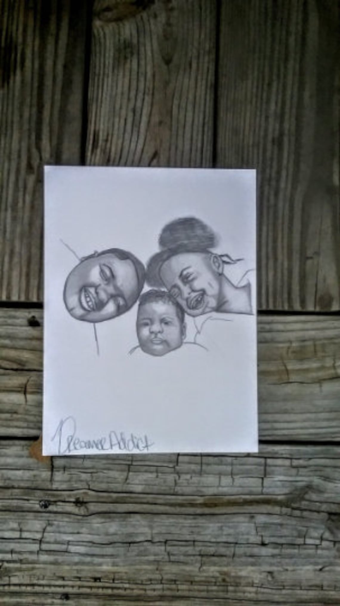 Custom Family portrait drawing from photo / Personalized | Etsy
