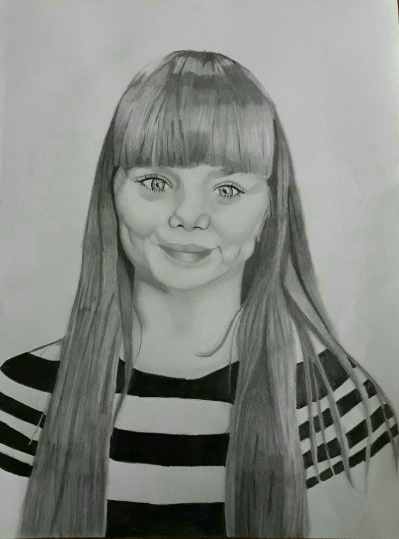 Custom Child Portrait- Handmade Portrait From Your Photo - Realistic ...