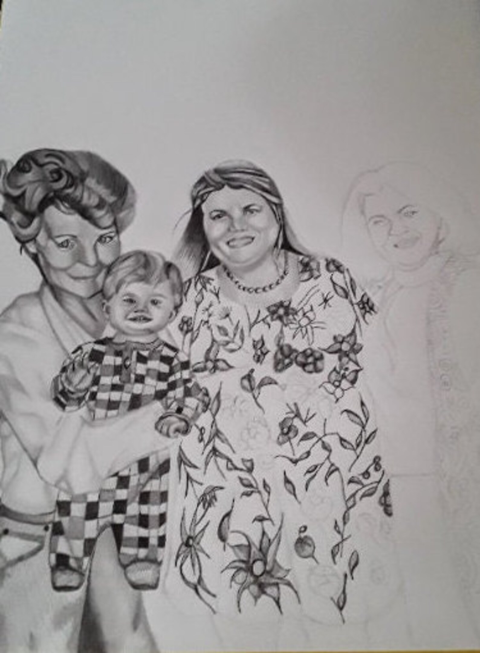 Deceased Loved One to Photo, Hand Drawn Portrait, Family Gift Idea - Etsy