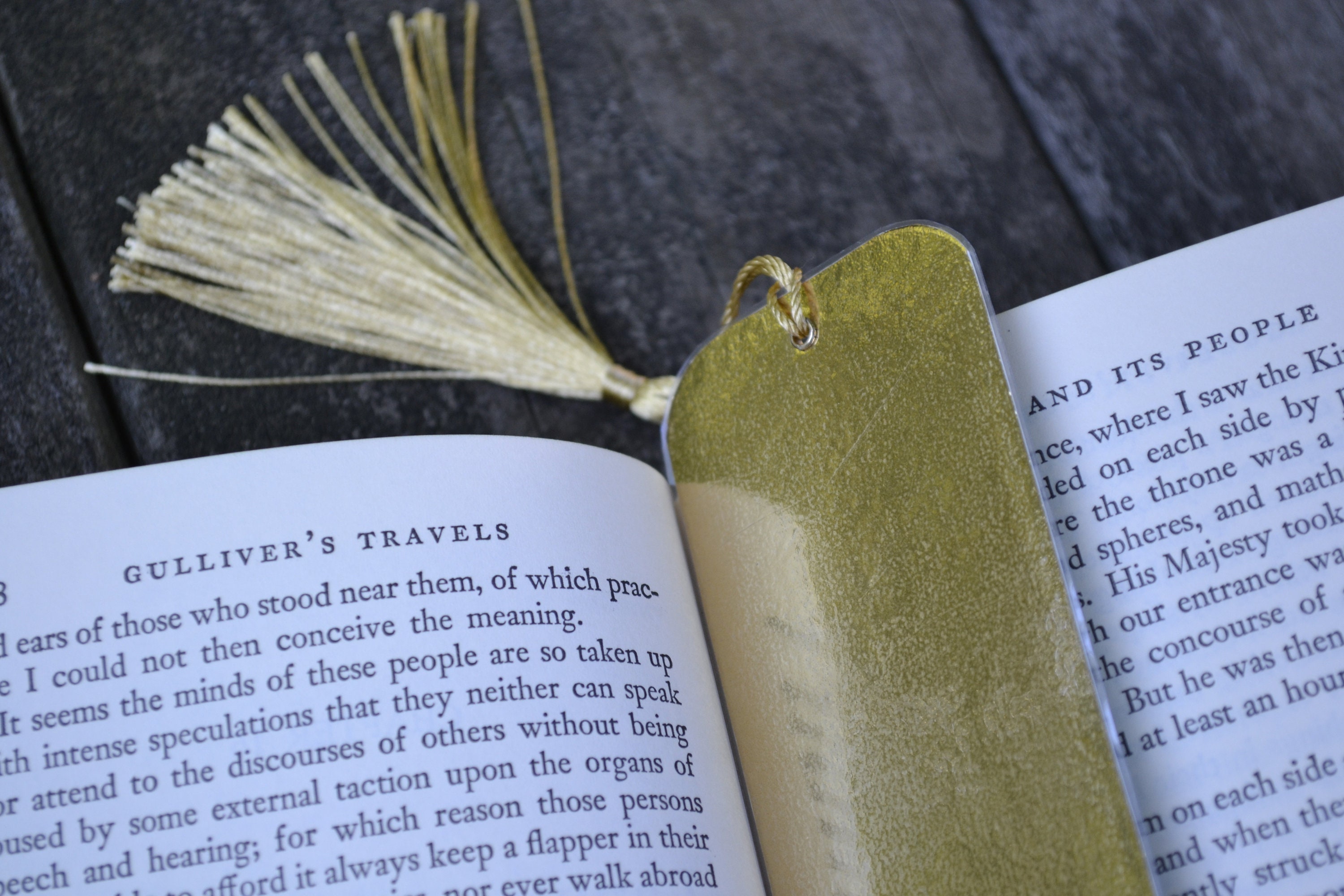 Laminated Marbled Paper Bookmarks With Gold Tassel (set of 3 Randomly ...