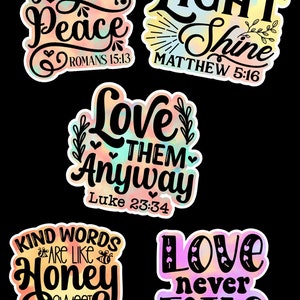Bible Verse Sticker Pack, Youth Group Assorted, Christian Stickers ...