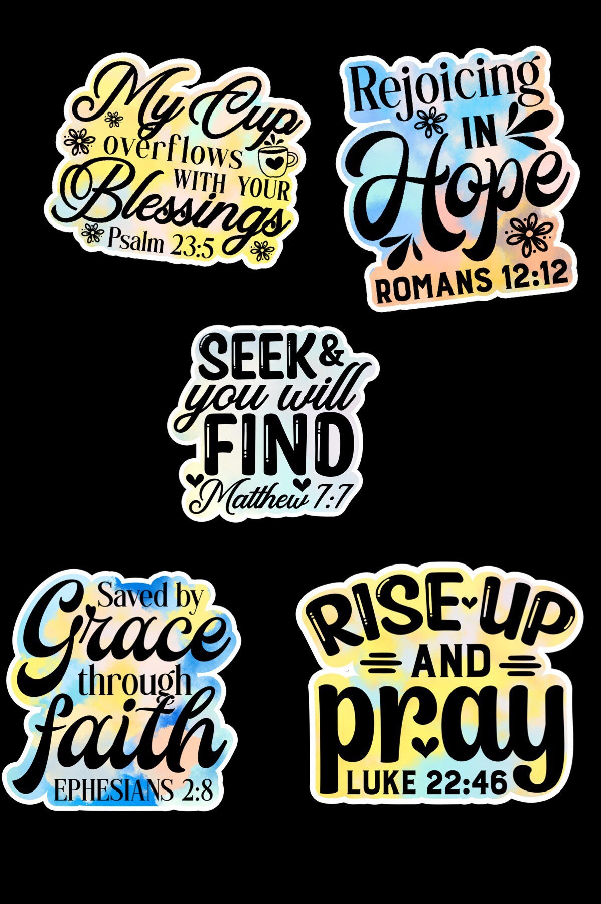 Bible Verse Sticker Pack, Youth Group Assorted, Christian Stickers ...