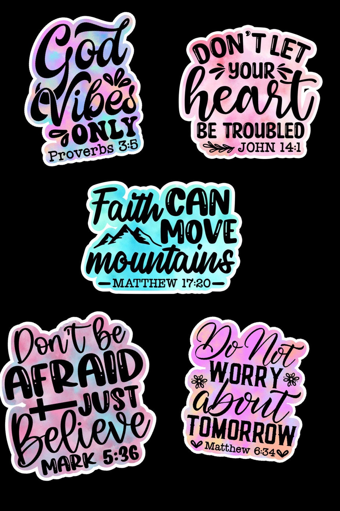 Bible Verse Sticker Pack Youth Group Assorted Christian - Etsy