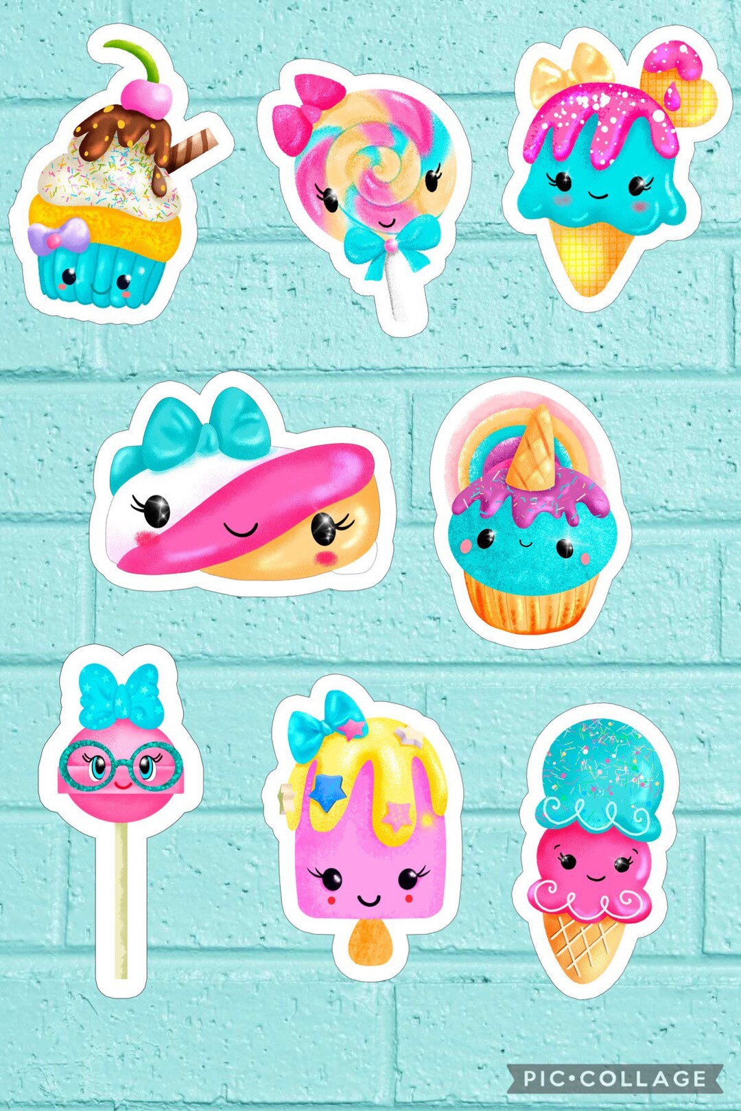 Sweet Treats Sticker Pack, Set of 8, Child Gift , iPad Kindle or ...