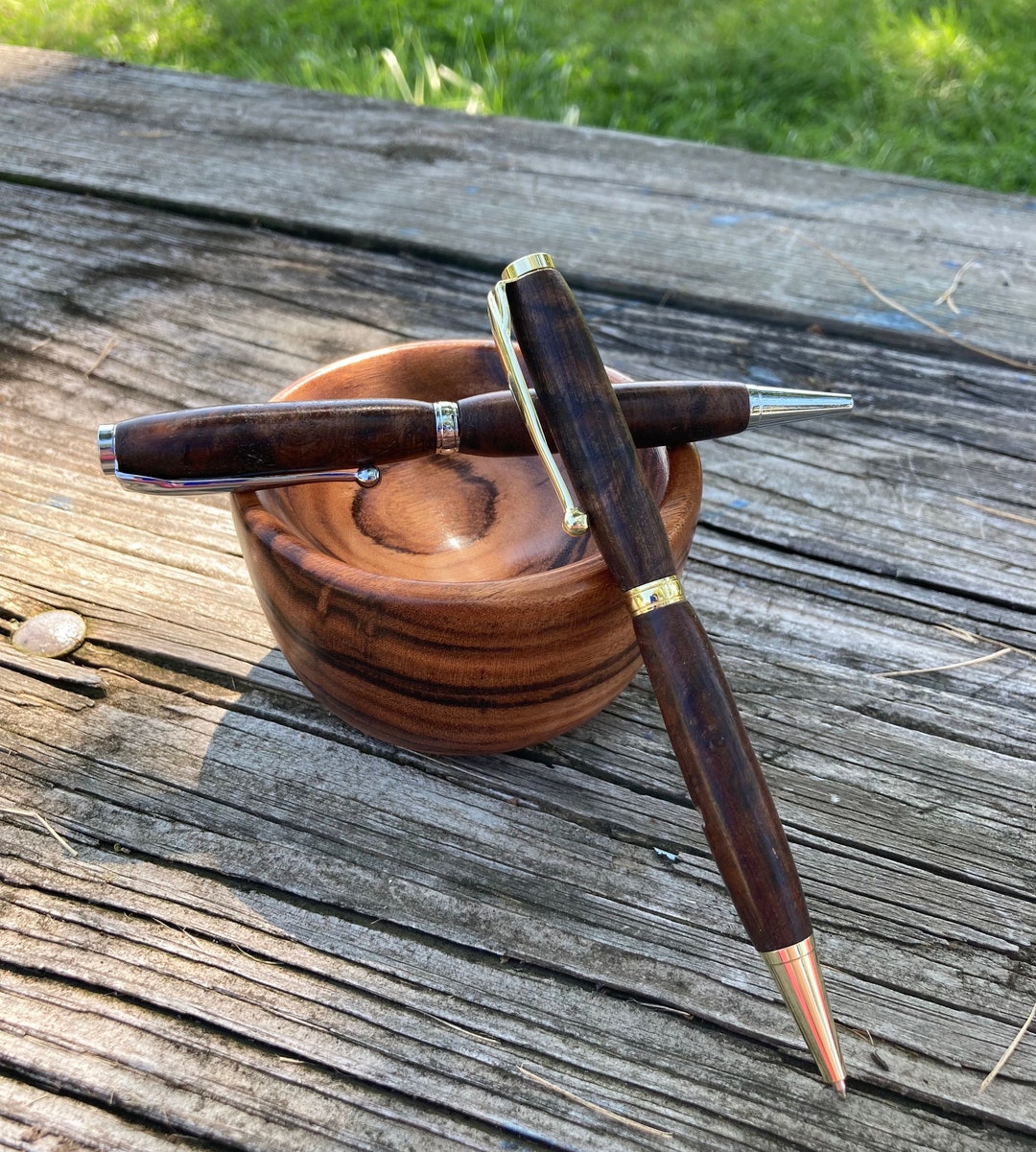 Wooden Writing Pen, Hand Turned Walnut Burl, Retirement Gift or ...