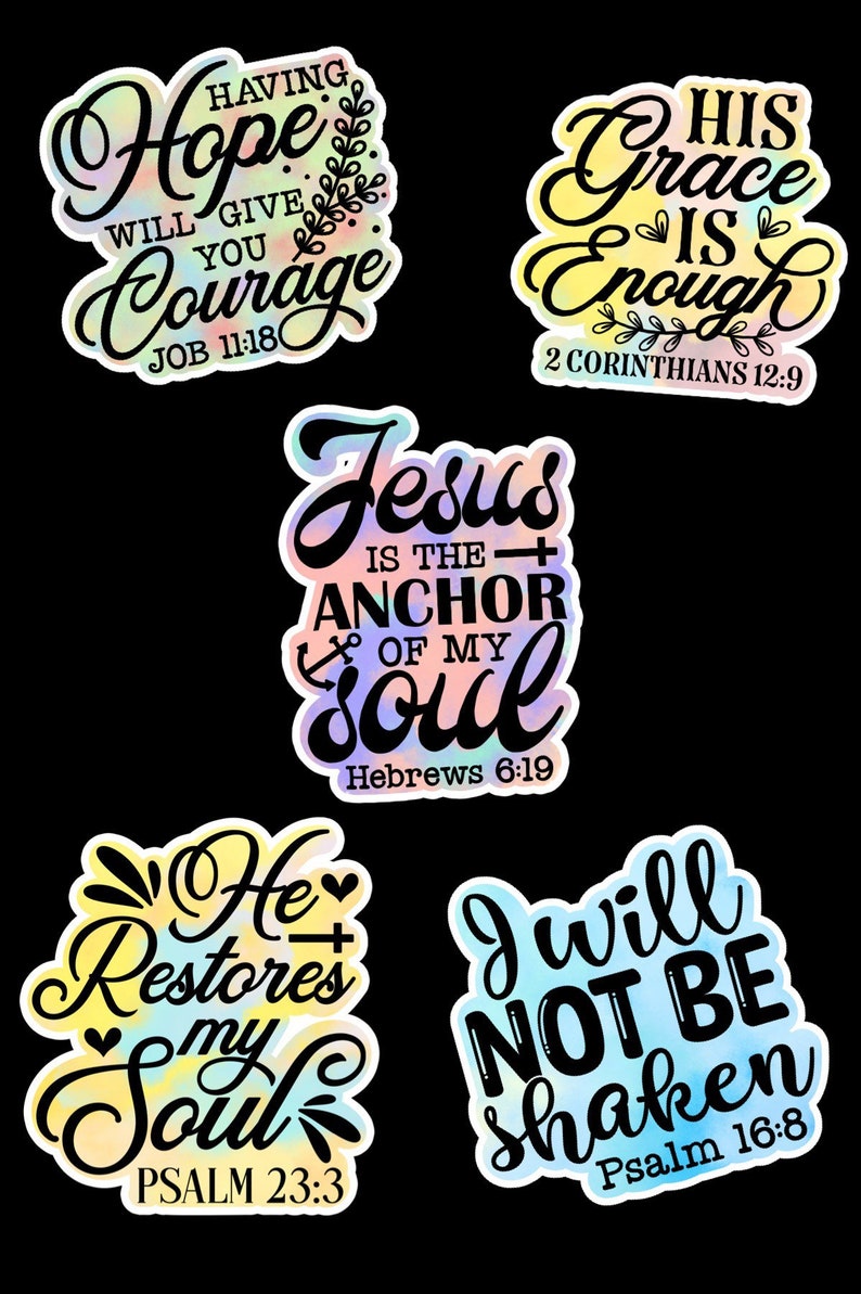 Bible Verse Sticker Pack, Youth Group Assorted, Christian Stickers ...
