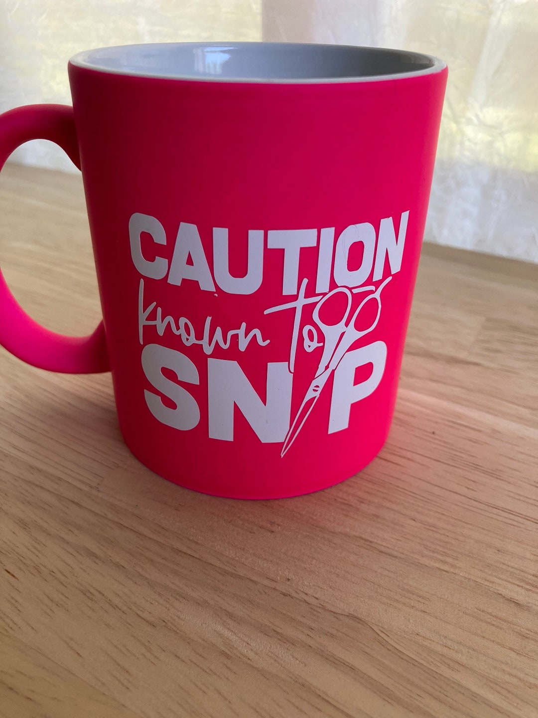 Known to Snip, Salon Owner Mug, Hair Stylist Mug, Hot Pink Mug, 12 ...