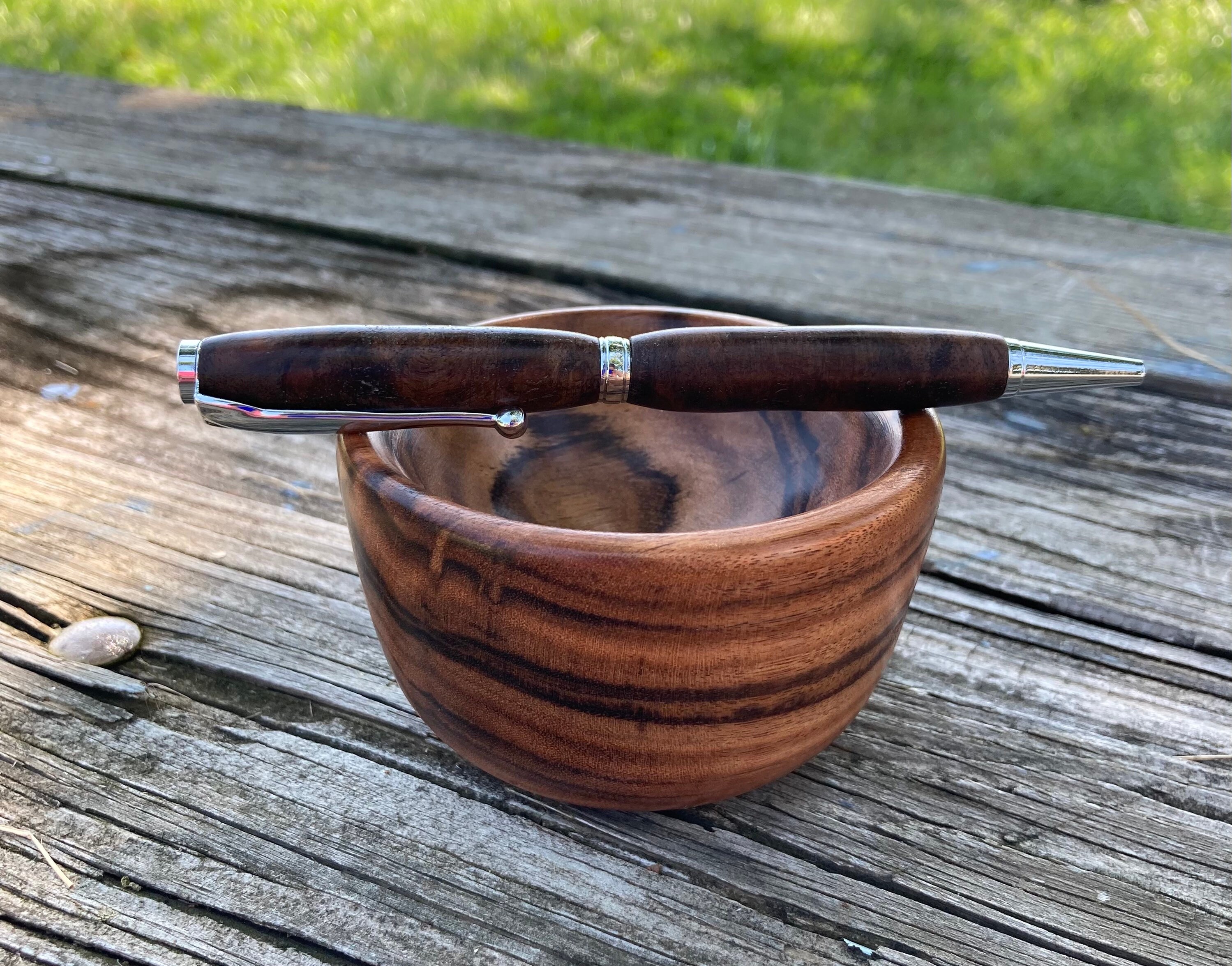 Wooden Writing Pen, Hand Turned Walnut Burl, Retirement Gift or ...