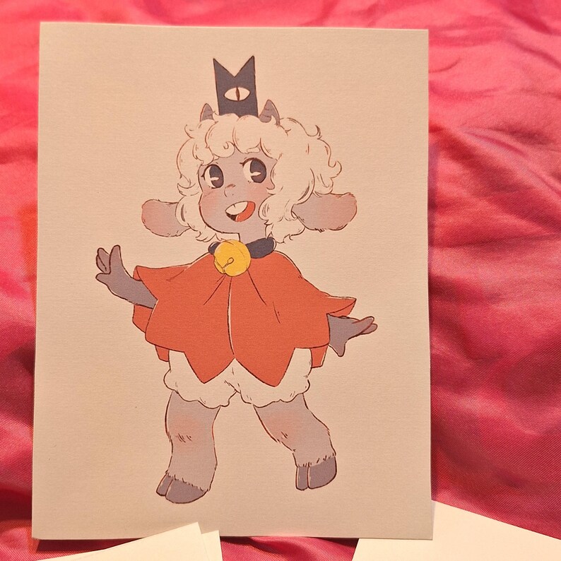 B-grade Lambert Cult of the Lamb Mini Art Print - Etsy
