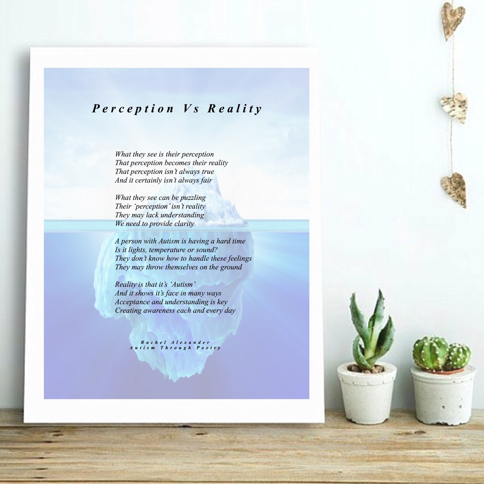 Perception Vs Reality Poem Autism Wall Decor Autism Wall - Etsy España