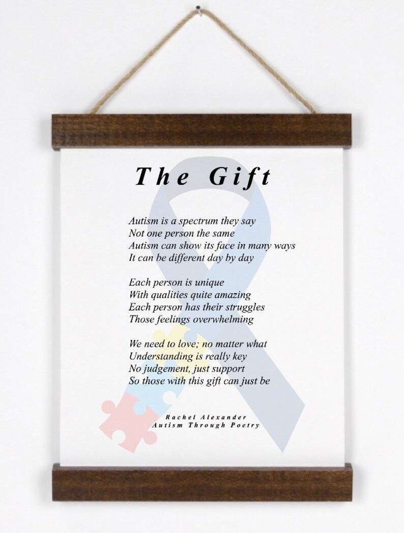 The Gift Poem Autism Gifts Autism Poems Autism Mom Autism - Etsy