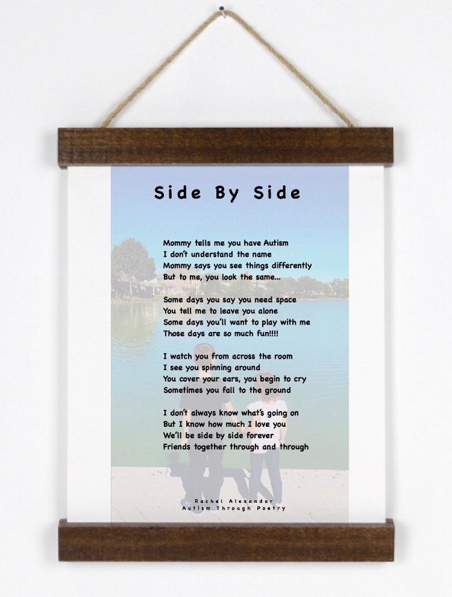 Side by Side Poem, Autism Families, Autism Gift, Siblings of Autism ...